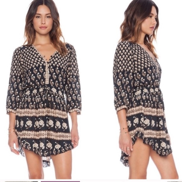 Spell | Dresses | Spell Boho Bohemian Floral Mini Dress Size Xs | Poshmark